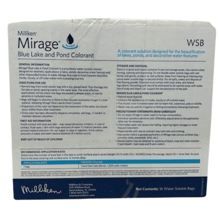Mirage Blue Pond Dye 16WSP – Chemical Warehouse